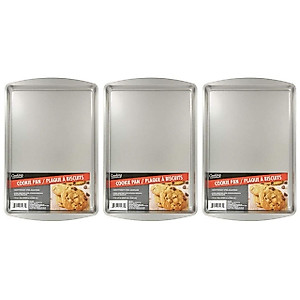 3~ Pans Baking Sheet Set 9x13 in. Cookie Flat Kitchen Non-stick Bakeware