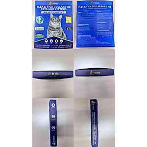 4 Pack Flea Collar for Cats, 32 Months Flea and Tick Prevention for Cats, Waterproof Cat Flea Collar, Natural Cat Flea and Tick Treatment, Adjustable Flea and Tick Collar for Cats Kittens(4 Colors)