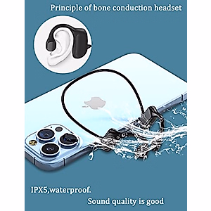 Bone Conduction Bluetooth Open-Ear Headphones -Sweat Resistant Wireless Headphones for Exercise and Running