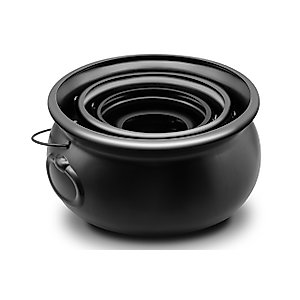 4 Pieces Set 12" 10" 8" 6" Plastic Black Cauldron Kettle Halloween Candy Bowl, Large Witch Cauldron Pot Bucket for Halloween Decorations Trick or Treat Party Supplies, St Patrick's Day Party Favor