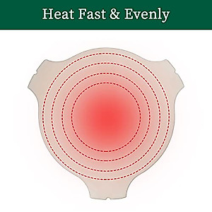 Quantfire Ceramic Plate Setter for Large Big Green Egg Accessories, Heat Deflector, Ceramic Fluted Pizza Stone for Other 18" Kamado Grill(No Elevated Feet)