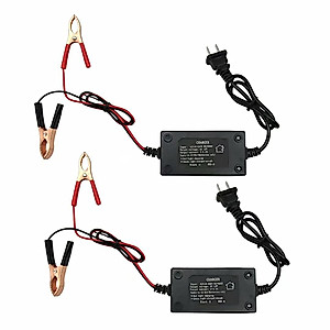 Premium 2Pcs Auto Car Battery Charger Tender Trickle Maintainer Charge All Types of 12V Lead-Acid Batteries