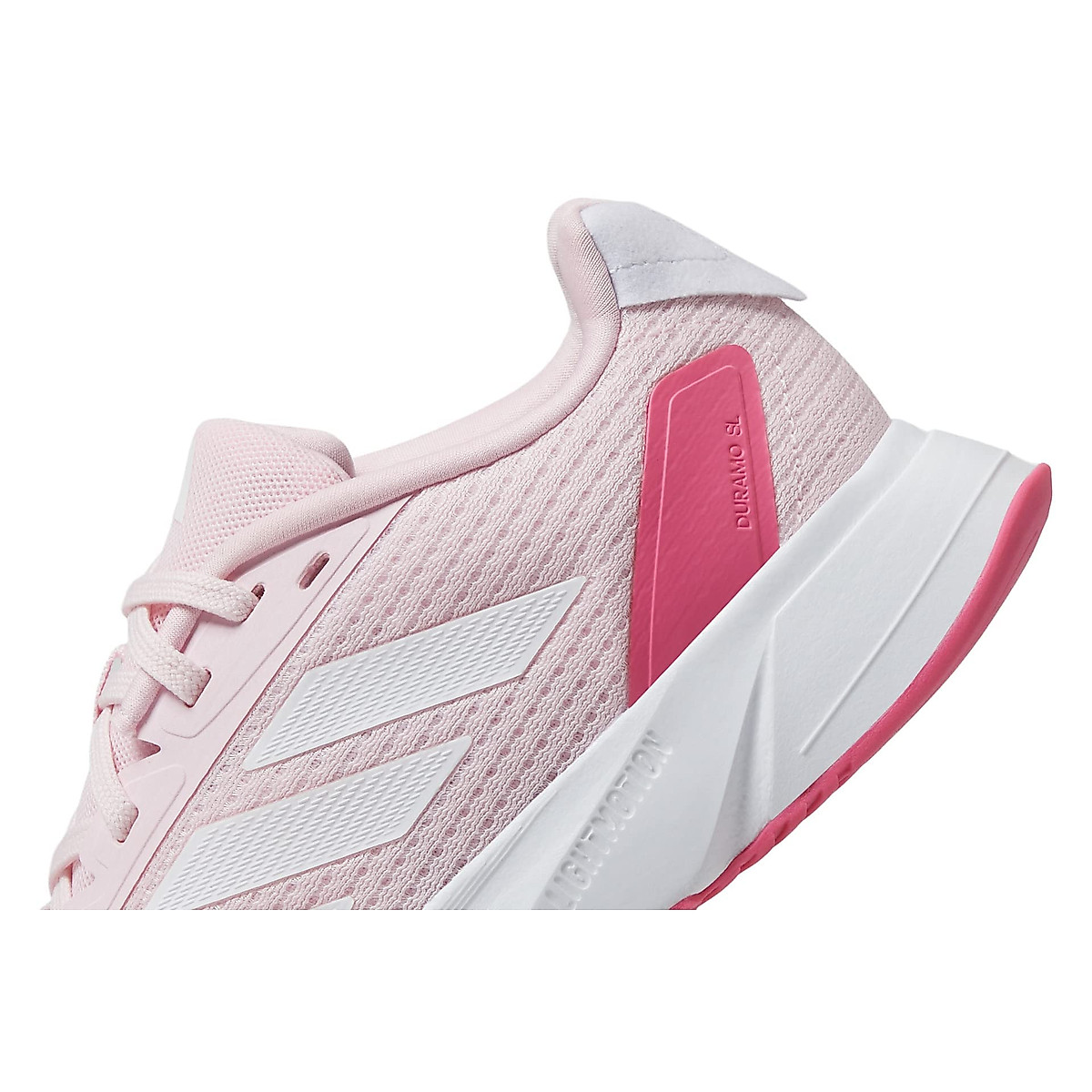 adidas Duramo SL Sneaker, Clear Pink/White/Pink Fusion, 11.5 US Unisex little kid