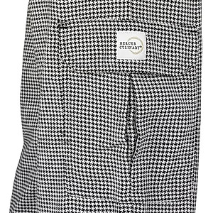 Mercer Culinary M61071HTL Genesis Women's Chef Cargo Pant in Hounds Tooth, Large, Black/White