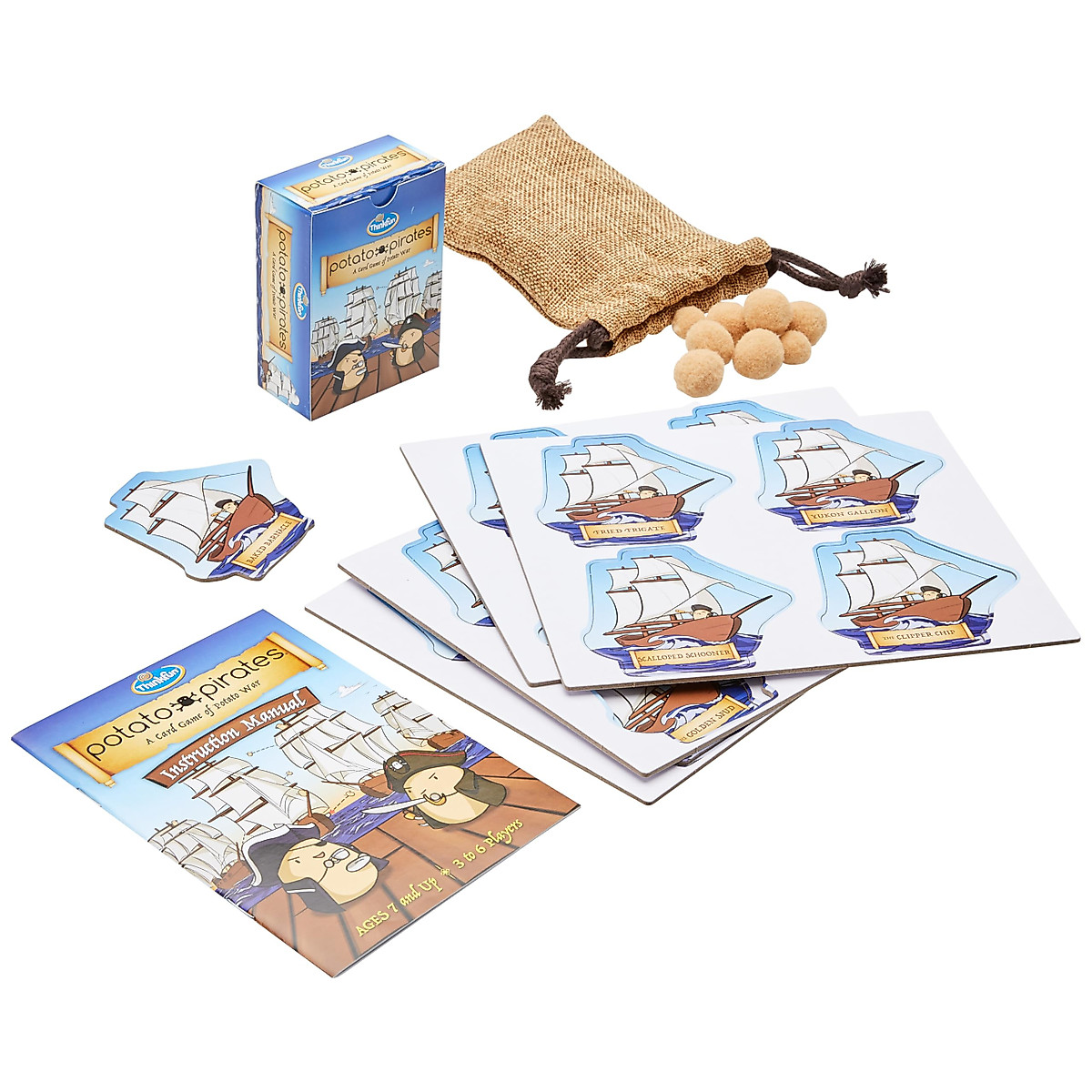Think Fun Potato Pirates Coding Card Game and STEM Toy for Boys and Girls Age 7 and Up - A Fun Card Game of Potato War