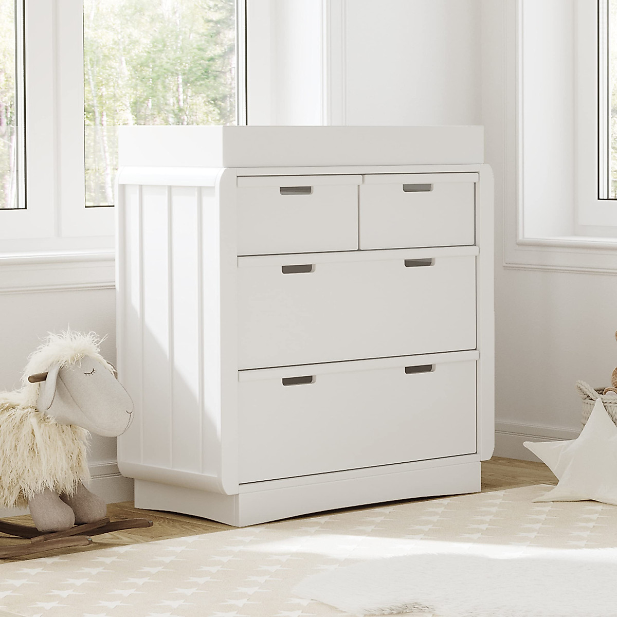 Storkcraft Skye Changing Dresser, 3 Drawer, White