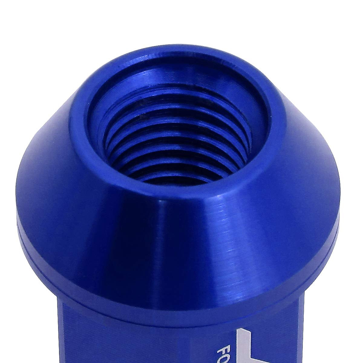 J2 Engineering 7075 Aluminum Blue M12 x 1.5 20Pcs L: 40mm Open End Lug Nut w/Socket Adapter