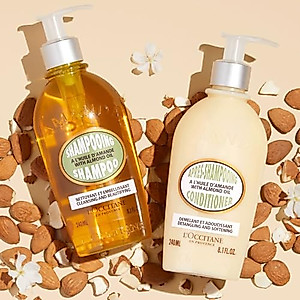 L’OCCITANE Almond Shampoo with Almond Oil for All Hair Types, 8.1 fl. Oz: Enhance Shine, Lightweight Hair, Gently Cleanse, Irresistible Almond Scent