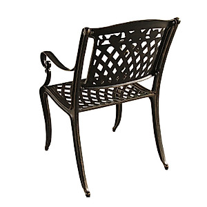 Oakland Living Rose Outdoor Aluminum Dining Chair, Bronze