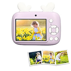 Kids Camera, Children Camera Toys 800mAh Battery Mini Portable for Outdoor for Playing Games for Travel (Candy Purple)