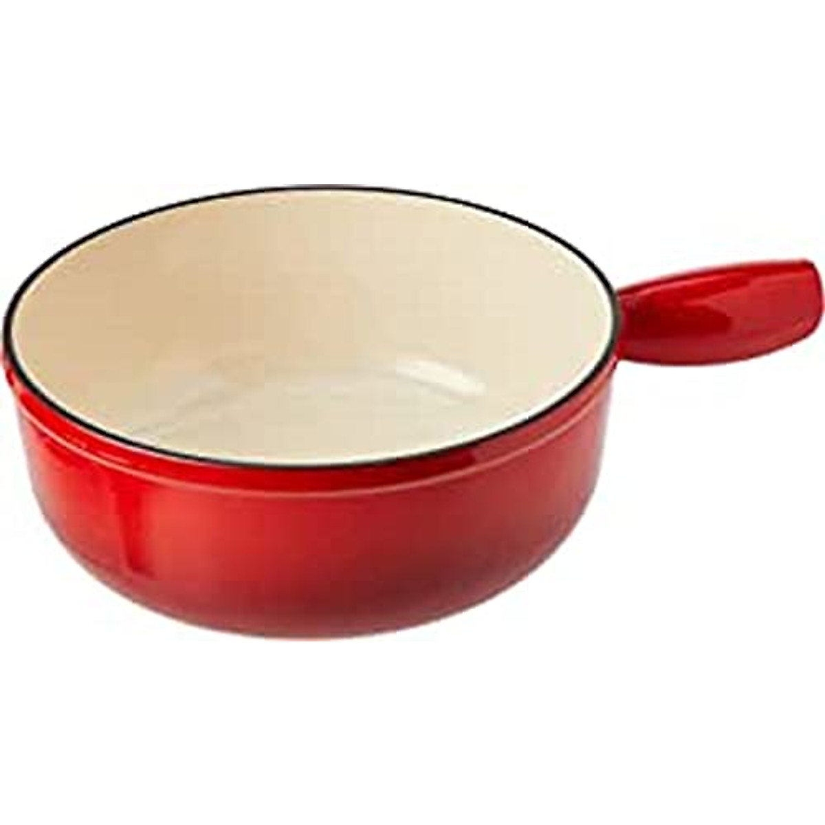 Kuhn Rikon Induction Cast Iron Fondue Pot, 9.45", Red