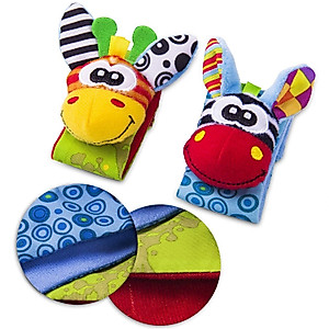 4pcs Sozzy Baby Infant Soft Toy Wrist Rattles Foots Finders Developmental