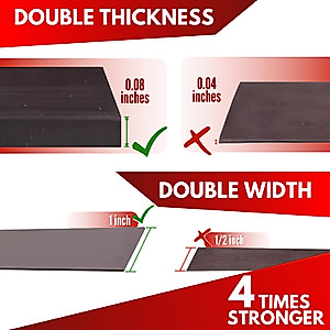 NextClimb - Flat Adhesive Magnetic Strips, Extra Strong Magnetic Strips with Adhesive Backing, Magnet Strips for Most Surfaces, Lightweight Flat Magnets (1 x 5.8 in, 3M Tape 5-Pack)