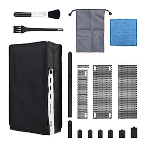 FANPL Dust Cover Kit for Xbox Series S,17 in 1 Accessories with Soft Dust Case and PVC Dust Filter for Xbox S Console, Silicone Plugs for Port, Cleaner Kit, Waterproof Scratchproof Dust Set for Xbox S