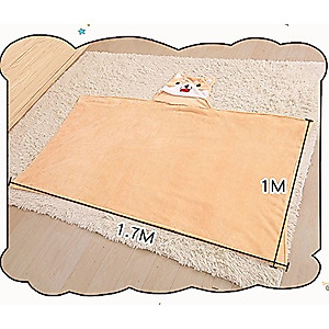FUYU Cute Dog Cloak Blanket Soft Plush Throw Blanket Shiba Inu Cosplay Cloak