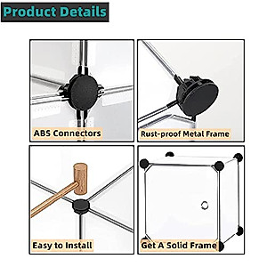 LikovSci Portable Cube Storage Organizer, Upgraded 12-Cube Closet Storage Shelves with Door, DIY Closet Cabinet, Multifunctional Bookshelf for Bedroom Living Room Office (43"x14"x56")