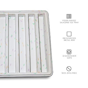 purifyou Silicone Ice Cube Tray for 40oz Stanley Tumbler Cup with Lid, 7PCS Long Ice Stick Trays, Bottle Water, Juice, Easy Push & Pop-Out Ice Maker for Freezer