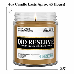 Scotch Whiskey Scented Candle - Smells Like Scotch Whiskey - Oak - Vanilla - 100% Naturally Vegan Soy and Premium Fragrance | Great Gift | Handmade in Denver, Colorado (4oz Glass Jar)