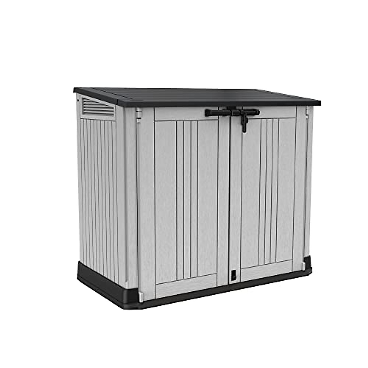 Keter Store-It-Out Prime 4.3 x 3.7 ft. Outdoor Resin Storage Shed with Easy Lift Hinges, Perfect for Yard Tools, Pool Toys and Garden Accessories, Grey