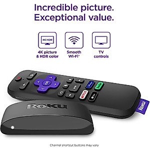 Roku Express 4K+ 2021 Streaming Media Player with Smooth Wireless Streaming and Roku Voice Remote with TV Controls, Includes Premium HDMI® Cable & Bundle Swanky Cables HDMI Cable and TV Cleaning Kit