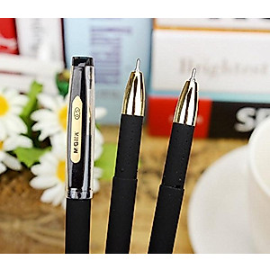 M&G Gel Grip Stick Fine Point Gel Pens, 0.5mm,12 Black Ink Pen