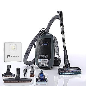 Prolux X8 Elite Backpack Canister Vacuum Cleaner with Premium Multi Point Adjustable Straps Deluxe Tools and Powerhead Kit