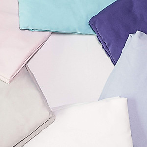 THE BASIC LIVING Extra Soft Microfiber Standard Crib Sheet, Breathable Cool Toddler Mattress Fitted Sheet, 28 x 52 inches Baby Sheet for Boys Girls, Aqua Splash