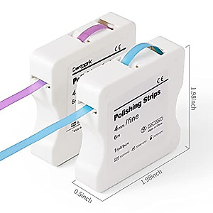Dental Polishing Strips, Teeth Abrasive & Finishing Strips 4mm x 6M, Inter-Dental Oral Care Cleaning Tool - Sanding Grinding Whitening Teeth (Blue) - 12 Months Warranty