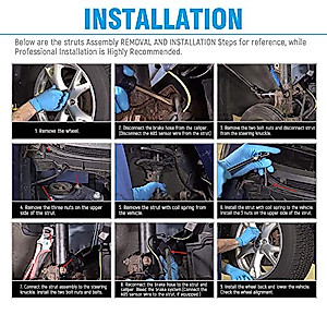 OREDY 2PCS Front Shocks Struts 172518 11680 Complete Struts Assembly Shocks Coil Spring Suspension Struts Kit Compatible with Enclave 08-12 Traverse 09-12 Acadia 07-12 Outlook 07-10 Struts