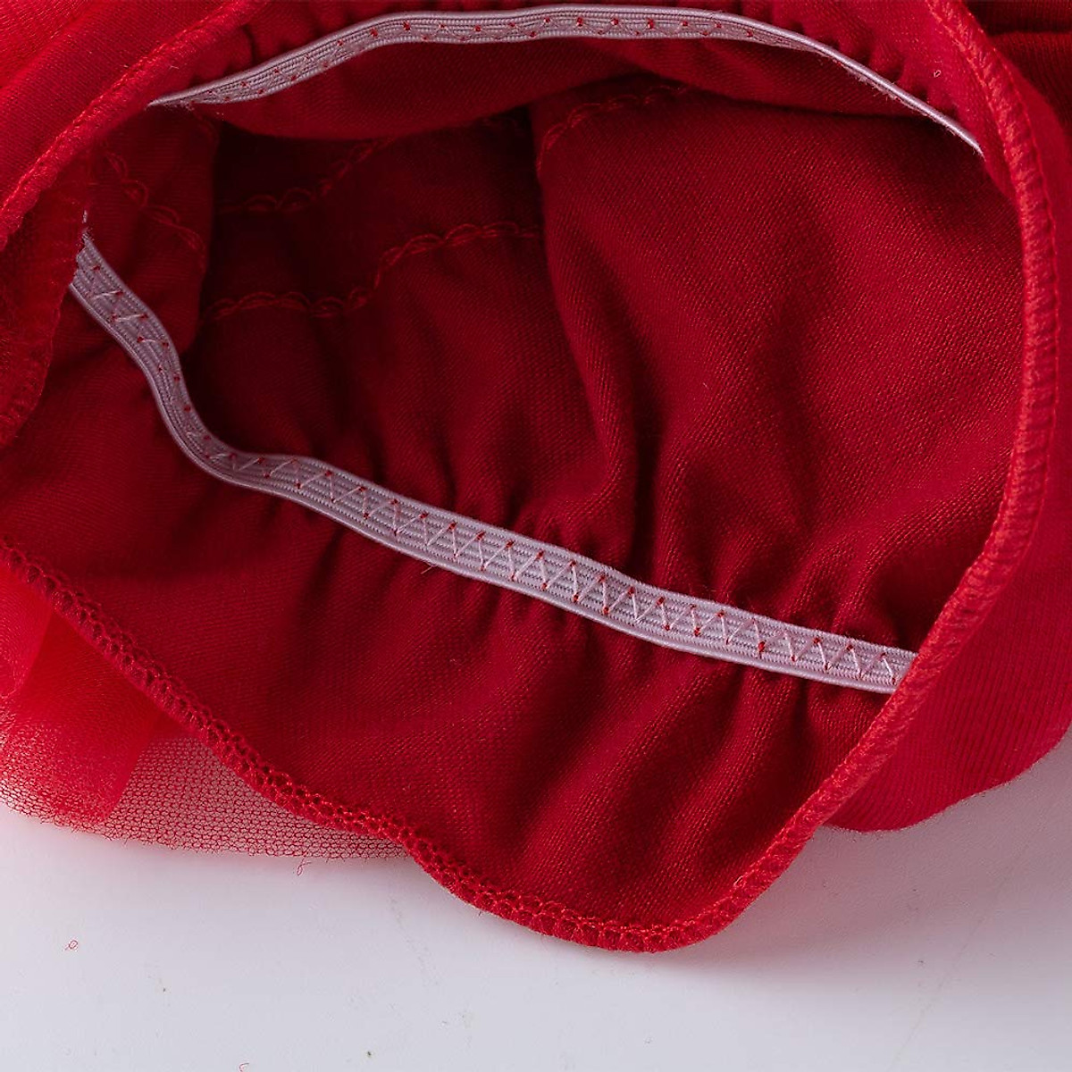 Lucky-BB Baby Girls'Tutu Bloomers Newborn Toddler Cotton Tulle Ruffle Diaper Covers with Bow Red, L-6-12 months