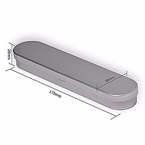 Metal Hinged Tin Pen Box Small Pencil Case Rectangular Empty Hinged Tins Box Containers Storage Organizer for Pen, Pencil, Makeup Brushes(Rose Gold)