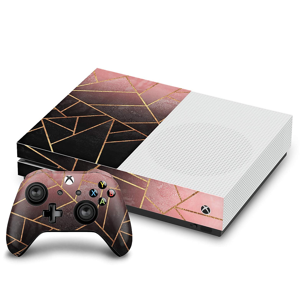 Head Case Designs Officially Licensed Elisabeth Fredriksson Pink And Black Art Mix Matte Vinyl Sticker Gaming Skin Case Cover Compatible With Xbox One S Console and Controller Bundle