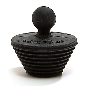 StopShroom Tub 2 Pack Universal Stopper for Bathtub and Bathroom Sink Drains, Black Plug 2pk, 2 Count