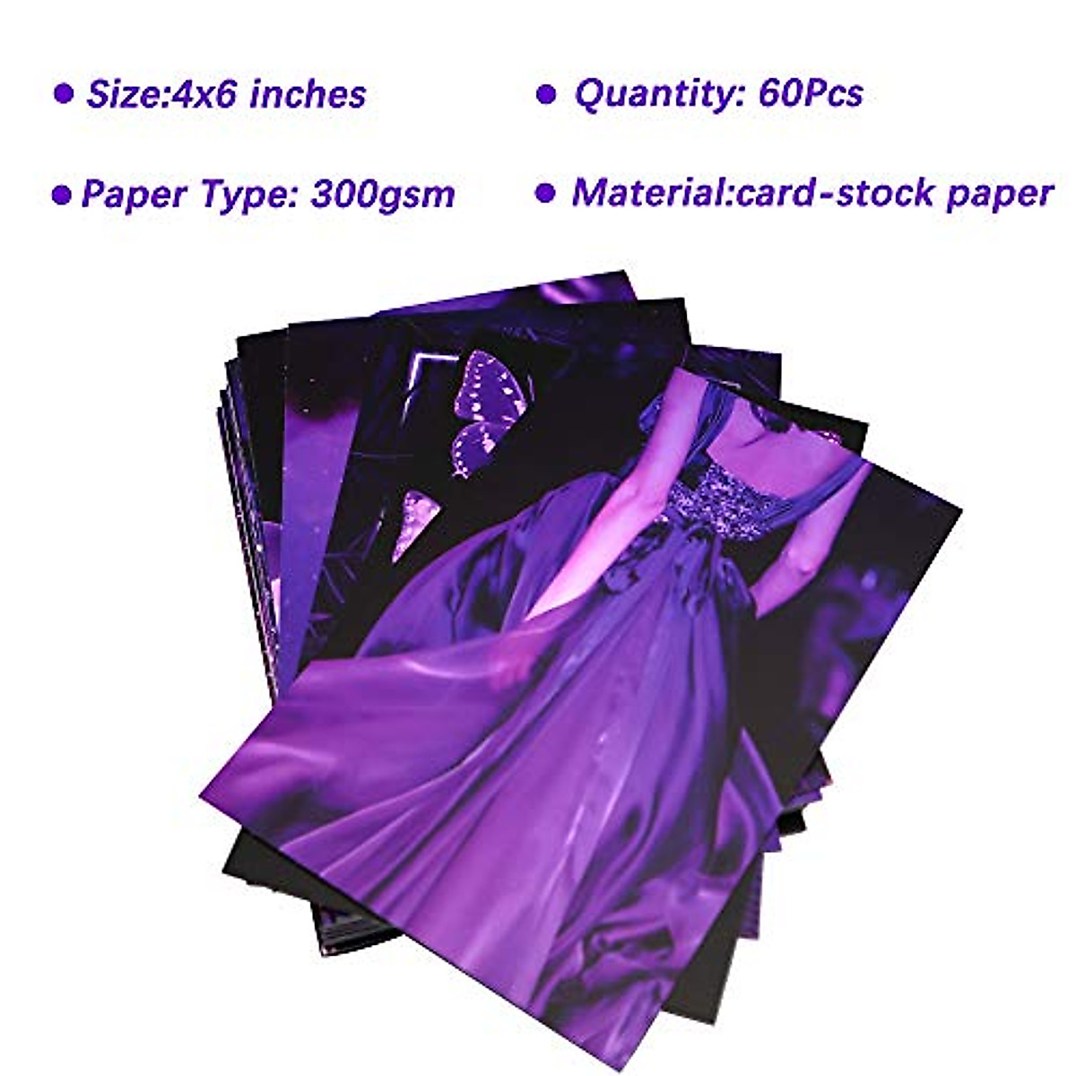 Btaidi 60 Pieces Room Decor for Bedroom,Purple Aesthetic Photo Collage Kit Wall Art Pictures Collage Kit for Teen Girls and Women,4x6inch Photo Collection