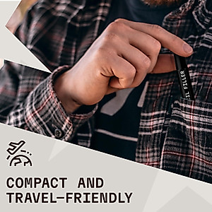 Striking Viking 2 Pack Beard Pencil Filler for Men with 4 Tips (Jet Black) - Fill, Shape & Define with this Long-Lasting, Waterproof Beard Pen Kit Including Brush