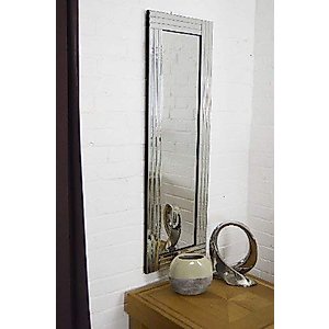 MirrorOutlet Large Frameless Venetian Edge Wall Mirror Modern 3Ft11 X 1Ft3 (119cm X 38cm), Metal, 119x38