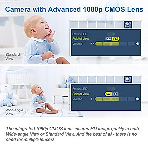 VTech VM919-2HD 2-cam Video Monitor with Battery Support 15-hr Streaming, 7" 720p Display, 360 Panoramic Viewing, 110 Wide-Angle View, Night Vision, Up to 1000ft Range, Secured Transmission