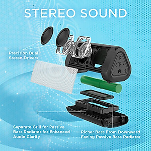 OontZ Ultra Bluetooth Speaker, Portable Wireless Speaker, 14 Watts, Up To 100 Ft Bluetooth Range, IPX7 Waterproof Speaker (Black with White Grille)