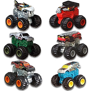 Hot Wheels Cars Hot Wheels Monster Truck Party Favors 6 Pack Bundle with Hot Wheels Mystery Blind Box Toys | Collectible Trucks with Stickers (Hot Wheels Goodie Bag Filler)