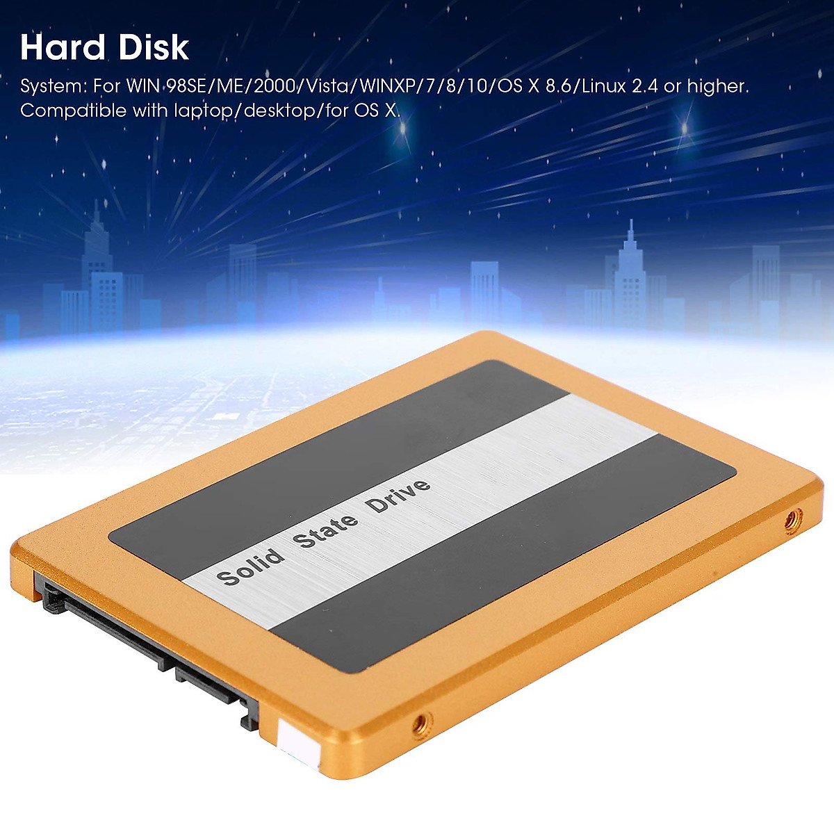 Okuyonic SSD, Portable 2.5in Solid State Hard Disk 8GB/60GB/120GB/240GB/480G/1TB SSD Convenient Durable Good Performance for Computer for Storing Backup Files(#3)