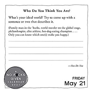 A No F*cks Given 2021 Day-to-Day Calendar: advice for people who hate being told what to do