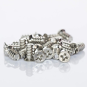 VAPKER 200PCS M5x10 Silver Zinc Phillips Flat Head Computer Replacement Screws Case Fan Screws Computer Cooling Fan Mount Screws Self-Tapping Screws