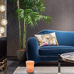 Amosfun Plastic Slim Round Small Trash Can Wastebasket Garbage Container Bin Pot for Bathroom Bedroom Kitchen Home Office Orange