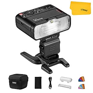 Godox MF12 Macro Flash, 2.4G Wireless Control TTL/M Mode, Built-in 3.7V Rechargeable Lithium Battery, Off-Camera TTL Flash Light Compatible for Canon Nikon Sony Fuji Olympus Panasonic