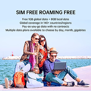 GlocalMe Mini Turbo 4G LTE Mobile Hotspot with Global 1GB & Local 10GB Data, Portable WiFi Hotspot for Travel in 200+ Countries, No SIM Card Needed, 10 Devices Connected (Black Mini Turbo)