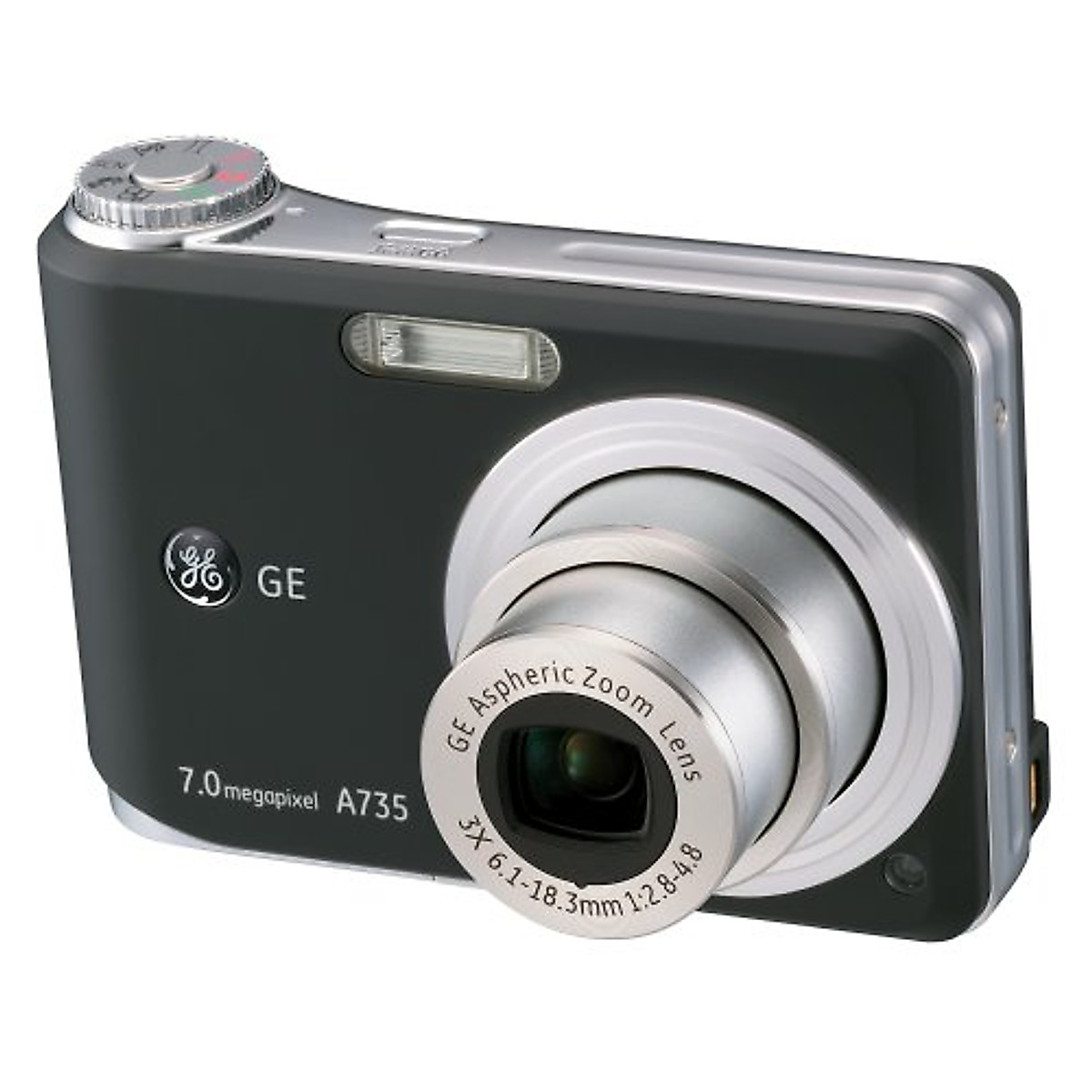 GE-A735 7MP Digital Camera with 3X Optical Zoom (Black)
