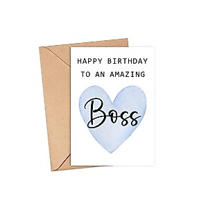 TunlaStore Happy Birthday To An Amazing Boss Card - Cute Birthday Card For Boss - Greeting Card - Amazing Boss Card - Boss Birthday Gift - Best Boss Birthday Card - Gift Idea Happy Birthday