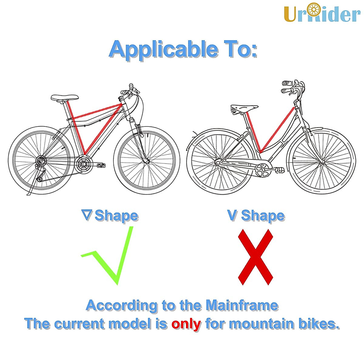 UrRider Child Bike Seat, Front Mount Kids Bike Seat, Fits Mountain Bikes, Hybrid Bikes, Portable, Tool-Free, Quick-Release, ultra-light, Toddler Bike Seat for Children 2-6 Years(up to 60lbs)