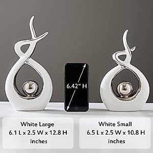 FJS Home Decor Modern Art Ceramic Statue Table House Decorations for Dining Room Living Room Office Centerpiece