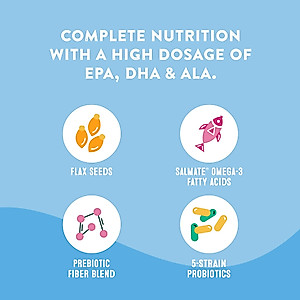 Happy Go Healthy Skin & Coat Supplements for Dogs | Dog Itching Skin Relief & Promotes Shiny Skin Coat for Dogs | Rich in Omega 3 All-Natural Ingredients Tasty Kibble Dog Food Topper | 60 Count Pack